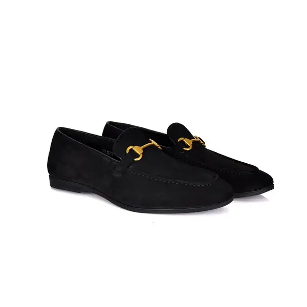 DAVID WEJ Lorenzo Suede Loafers - Black