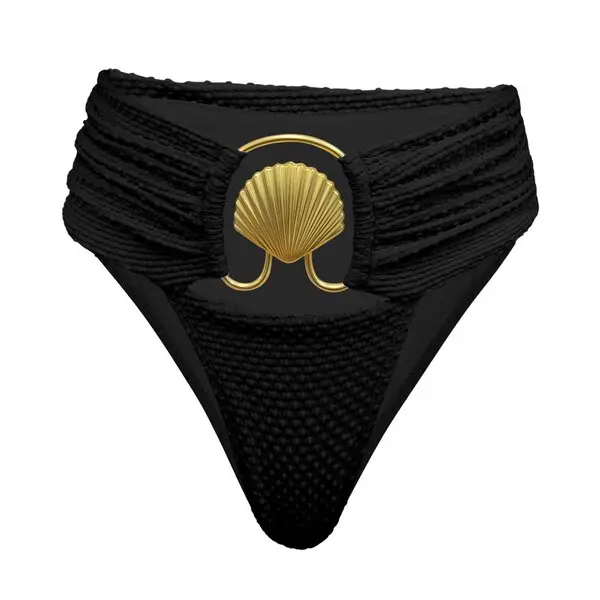 L’animal Seashell Bikini Bottom - Black