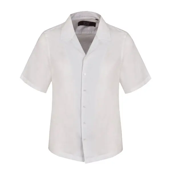 DAVID WEJ Hugo Linen Cuban Collar Shirt