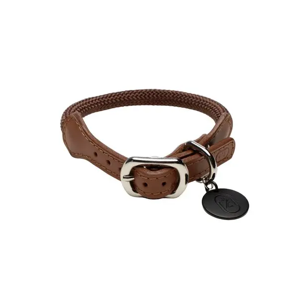 ZOË PET ATELIER Loop Paracord Collar - Brown