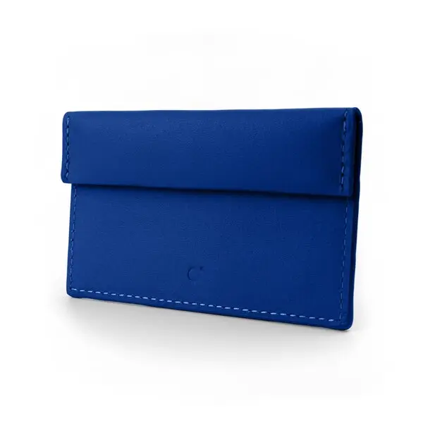 GODI. Handmade Compact Leather Coin And Card Holder Cobalt - Blue