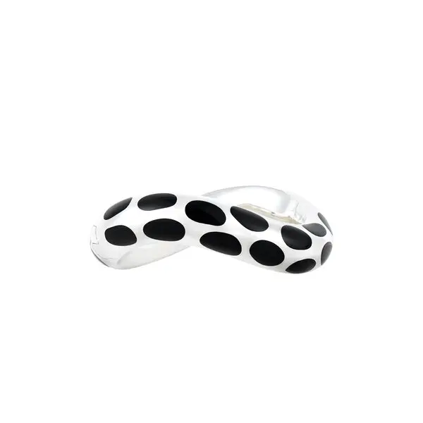 ROSEATE JEWELRY Wave Bangle - Silver/black