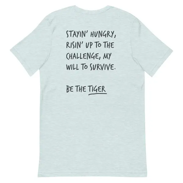 ANCHOR & CREW Ice Think Ocean Tiger Aspirations Cotton Embroidered T-shirt - Blue