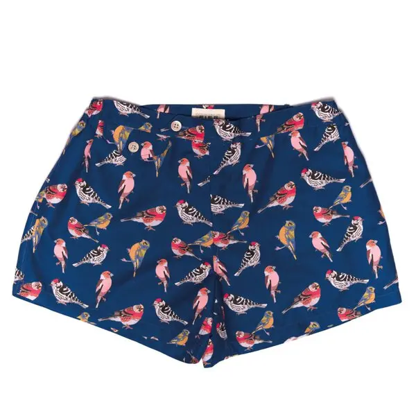 PIER SICILIA Marcello Birds Shorts - Blue