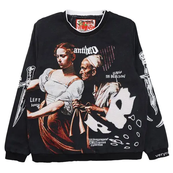VERYRARE Antihero Judith Crewneck Jacquard Tapestry
