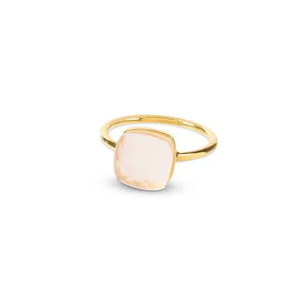 AMADEUS Sophia Rose Quartz Ring - Pink/gold