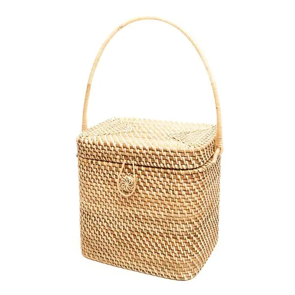 KUBO Neutrals / Rattan Picnic Basket - Brown
