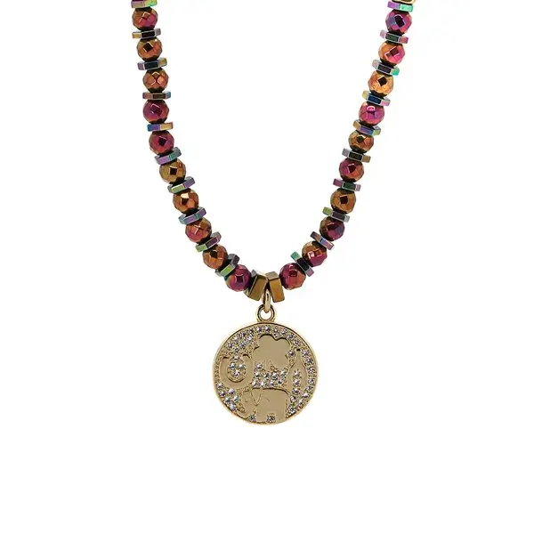 EBRU JEWELRY Protection And Luck Symbol Pendant Necklace - Gold/yellow