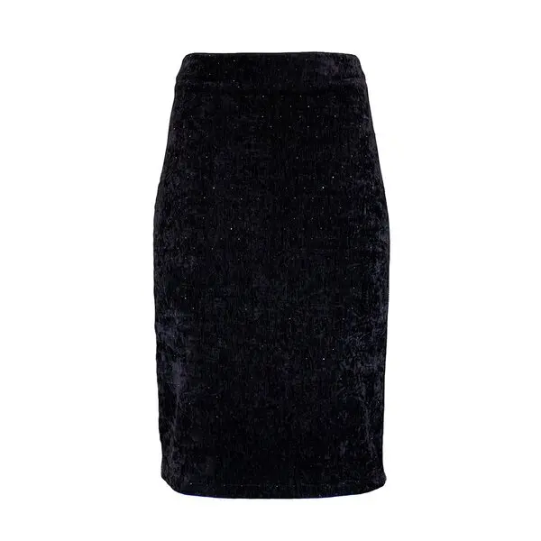 LALIPOP DESIGN Velvet Pencil Knee Length Skirt