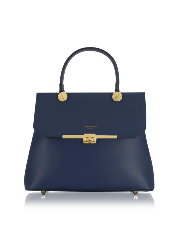 LE PARMENTIER Atlanta Top Handle Satchel Bag - Blue
