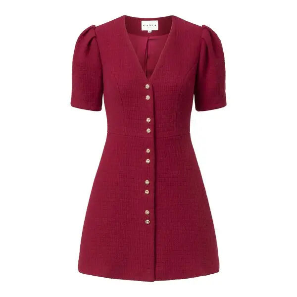 GAÂLA Matilda Cotton Tweed Dress