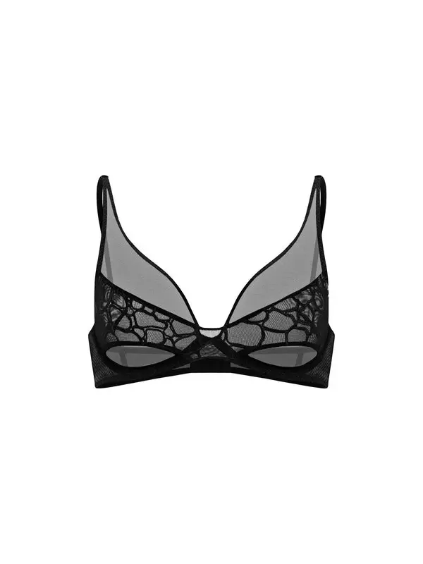 ZHILYOVA Alligator Bra - Black