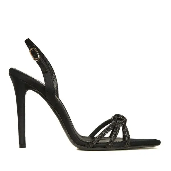 GINISSIMA Daisy Crystal And Satin Sandals