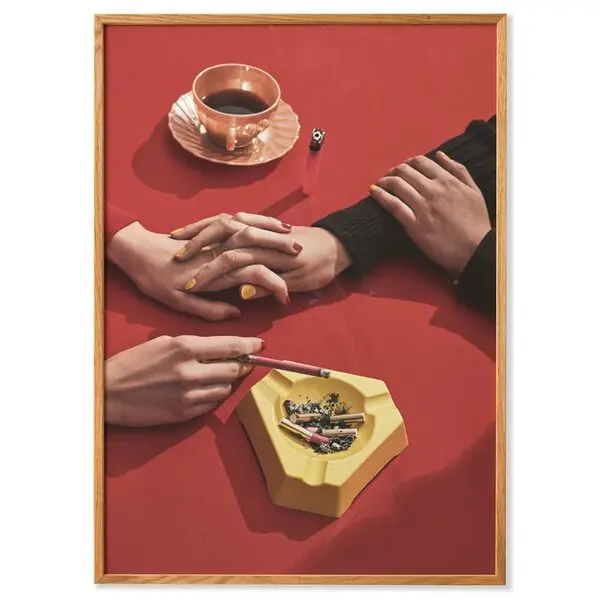PAPER COLLECTIVE Red / Yellow First Date Art Print 30x40 Cm - Red/yellow