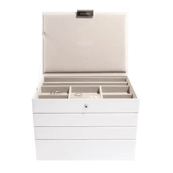 STACKERS Classic Jewelry Box Set Of Four - White