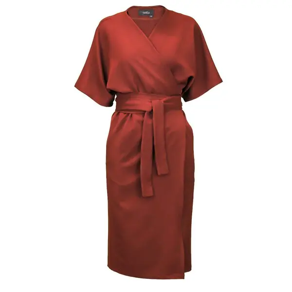 NOLA Jade Wrap Dress - Orange