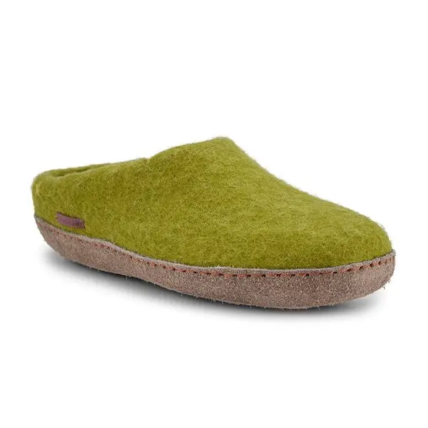 BETTERFELT Classic Wool Slipper With Suede Sole - Green