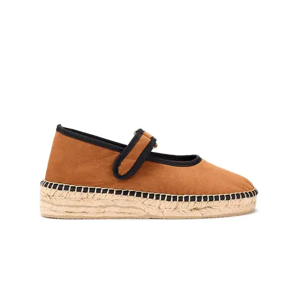 NAGUISA Talo Mary Jane Espadrille - Black/brown