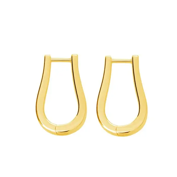 LUCY QUARTERMAINE Petal Hoops Medium In Vermeil - Gold