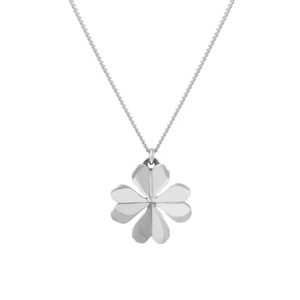 LEE RENEE Lucky Clover Pendant Necklace - Silver
