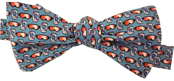 LAZYJACK PRESS Printed Bow Tie - Blue