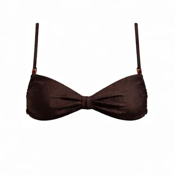 BELLETAGE SWIMWEAR Copal Bandeau Bikini Top - Brown