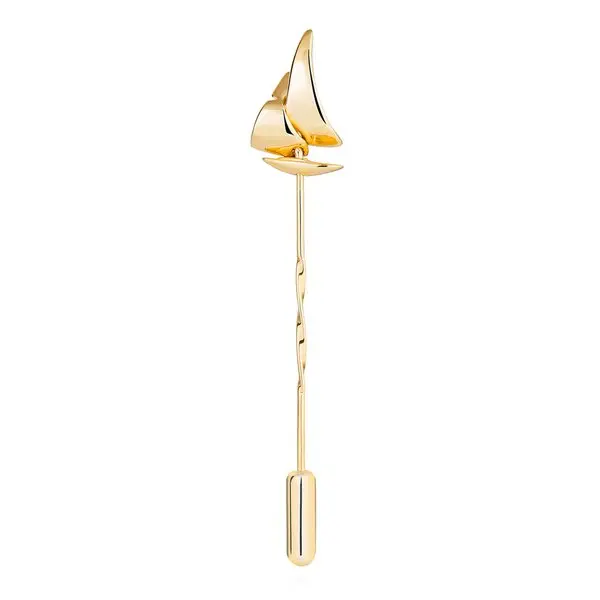 LEE RENEE Sail Boat Tie Pin - Gold