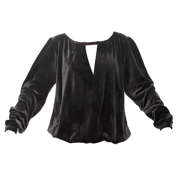 MAISON BOGOMIL Plush Surplice Blouse