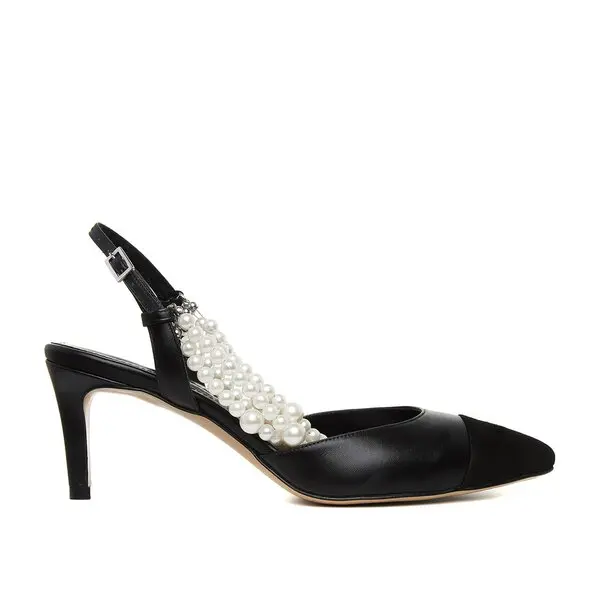 GINISSIMA Alice Pearl Leather Low Heel