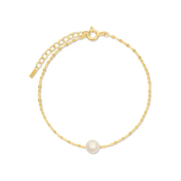 ESTERAH Pearl Bracelet In Sterling - Gold