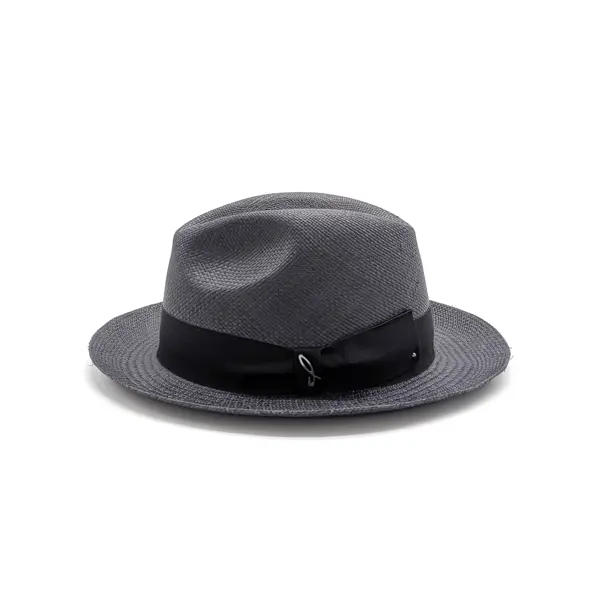 DORIA 1905 Panama Cuenca Fedora Hat - Black