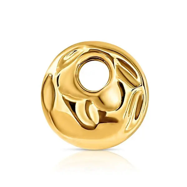 ELLIE VAIL JEWELRY Joss Hammered Circle Brooch - Gold