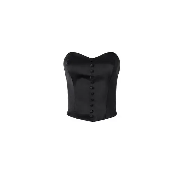 LITA COUTURE Strapless Corset Top - Black