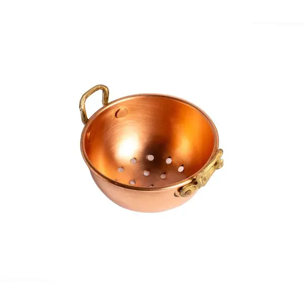 ANATOLIACRAFT Handmade Pure Copper Miniature Colander - Brown