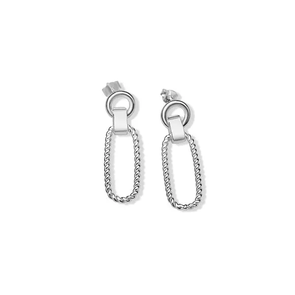 FV JEWELLERY Twist Sterling Earrings - Silver