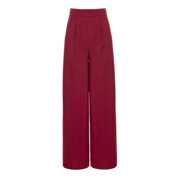 AVENUE N°29 Wide Leg Pleated Trousers