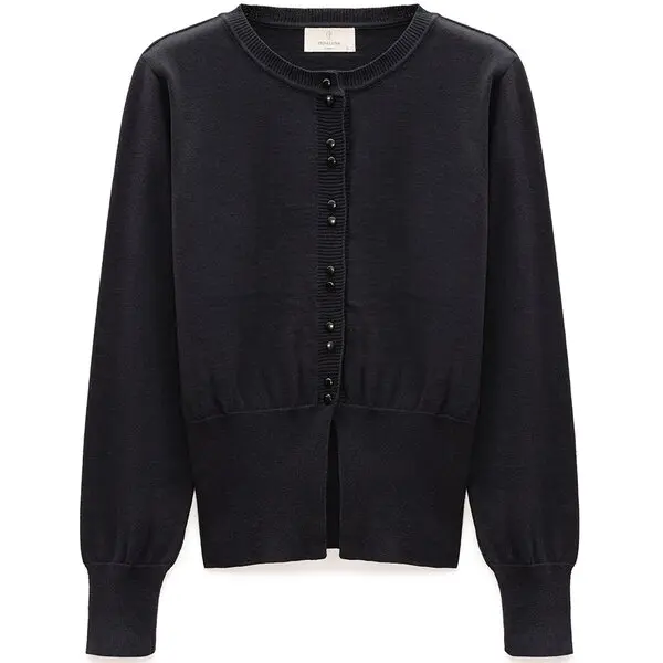 PERALUNA Ripley Steel Knit Cardigan - Black