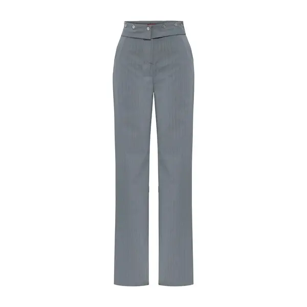 PCFG Woven Pants With Metal Button - Grey