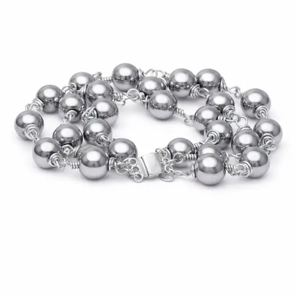 REJECTED HEARTS CLUB La Princesa Hematite Wire Wrapped Bracelet - Silver