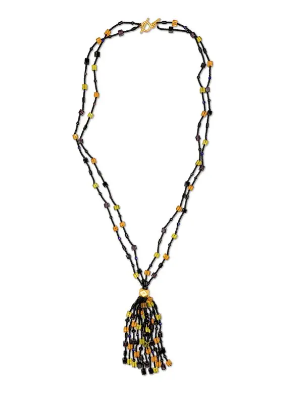 JAREDJAMIN Cubism Tassel Necklace - Black