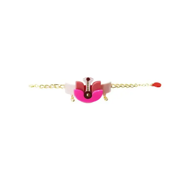 GISSA BICALHO Lotus Acrylic Bracelet - Orange
