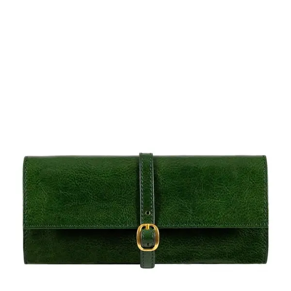 TIME RESISTANCE Leather Jewelry Case Madame Bovary - Green