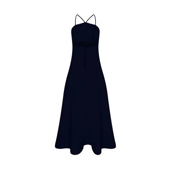 NAZLI CEREN Riley Halterneck Midi Dress