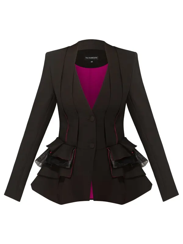 TIA DORRAINE Mon Chèri Ruffled Blazer