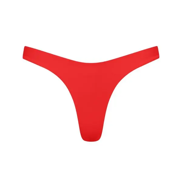PLAYALUXE Malibu High Cut Bikini Bottom - Red
