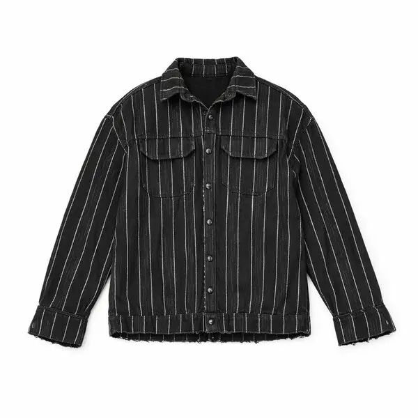 MYSIMPLICATED Striped Denim Jacket
