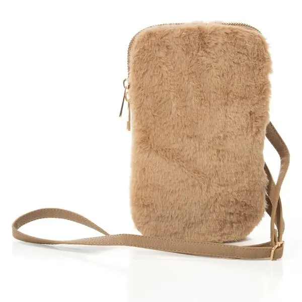SIDNEY BYRON The Heather Winter Cellphone Crossbody - Brown
