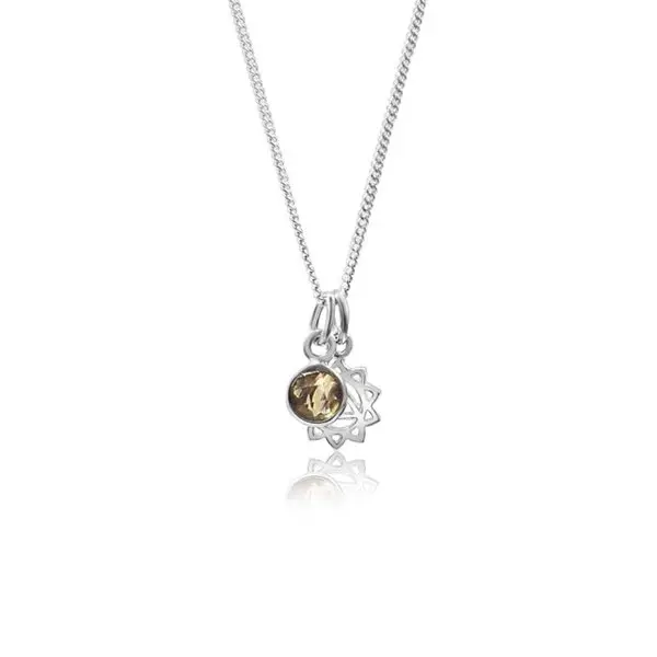 THE JEWELLERY STORE LONDON Solar Plexus Chakra Citrine Necklace - Silver