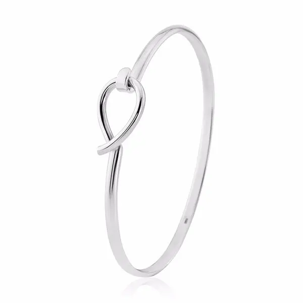 AUREE JEWELLERY Boltons Tear Drop Bangle - Silver