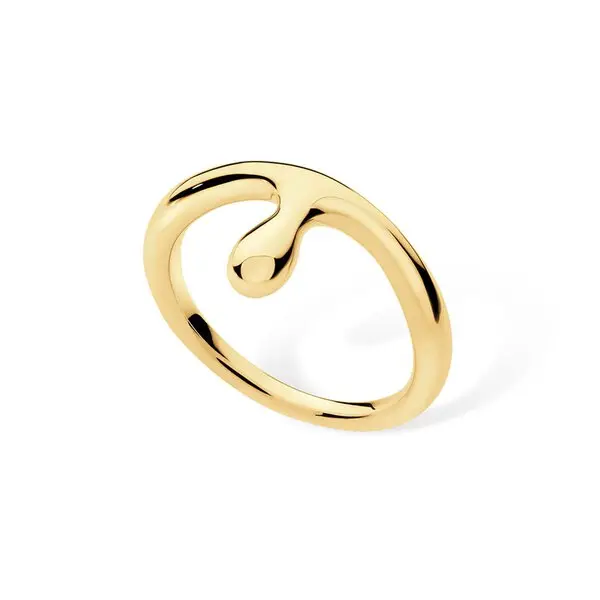 LUCY QUARTERMAINE Dripping Ring In Vermeil - Gold